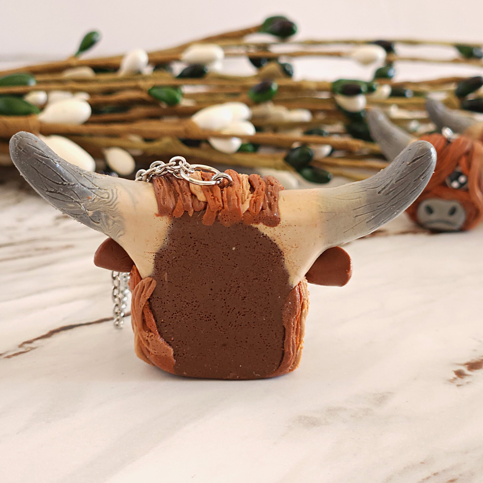 Adorable Highland Cow Pendant Necklace, Highland Cattle Necklace ...