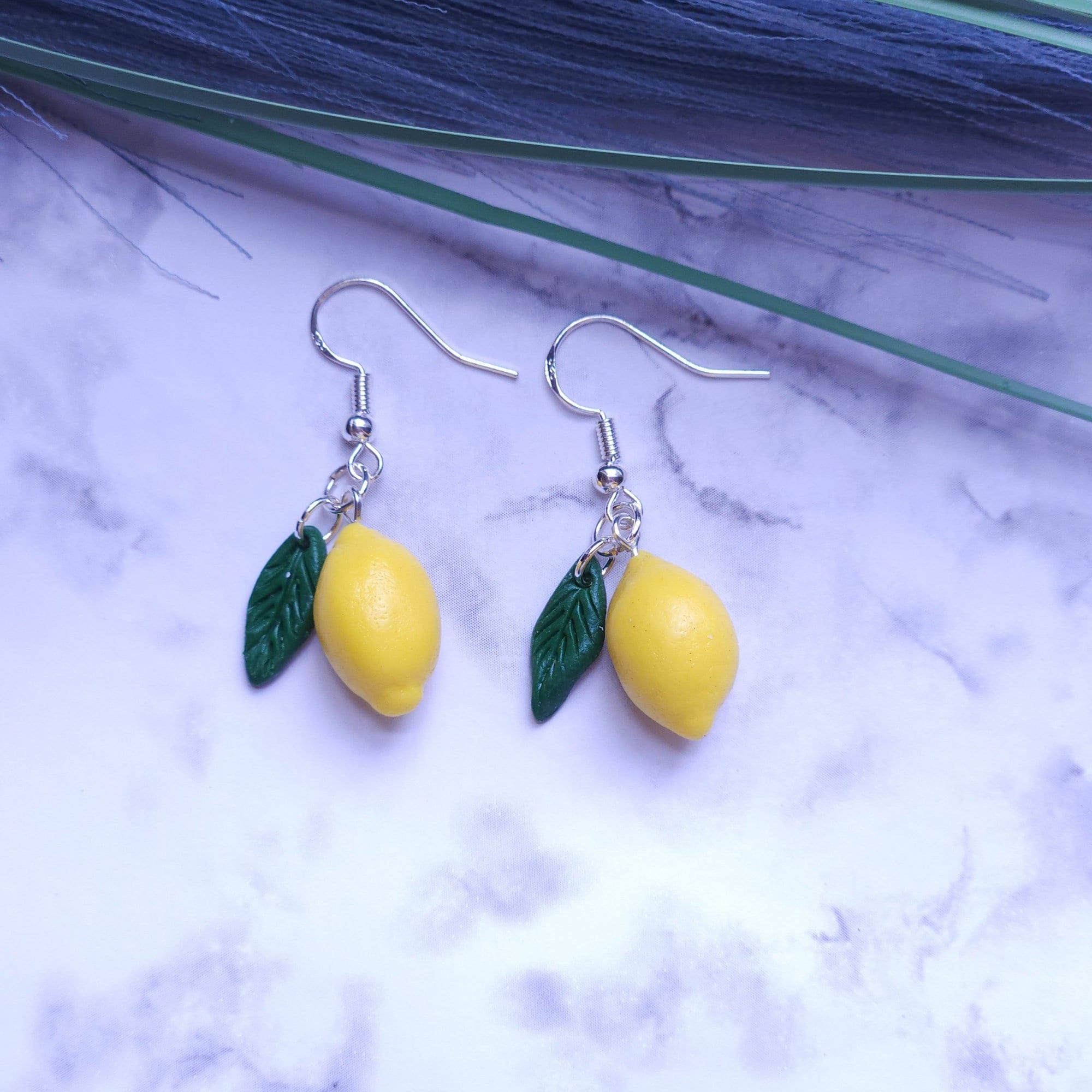Tiny Lemon Earrings, Handmade Lemon Earrings, Citrus Fruit Earrings ...