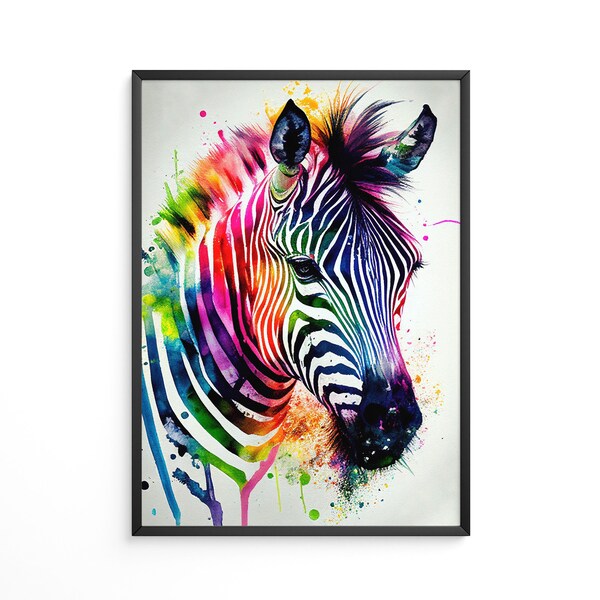 Zebra Art Print - Etsy