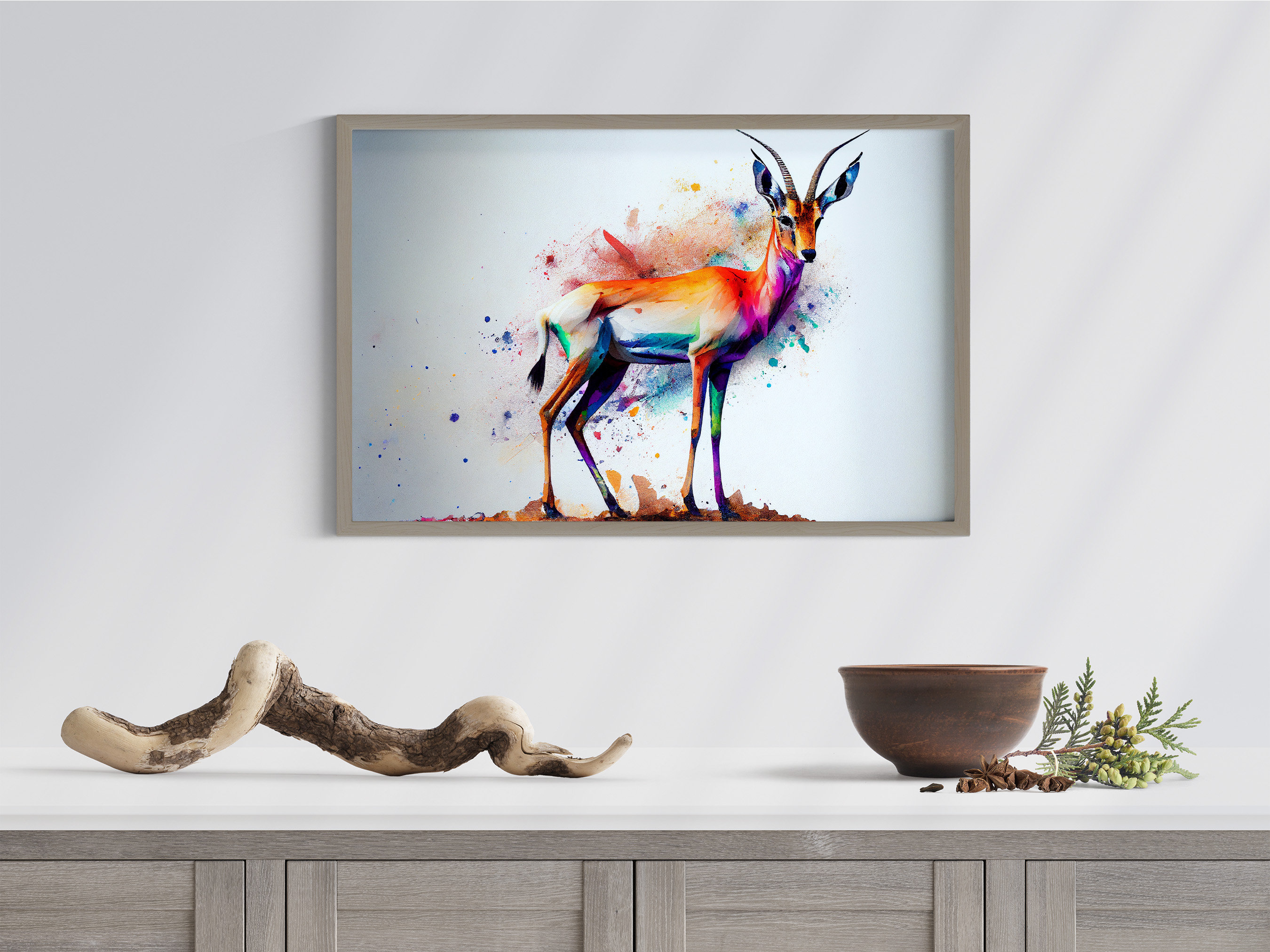Colorful Springbok Watercolor Print Digital Download Art - Etsy