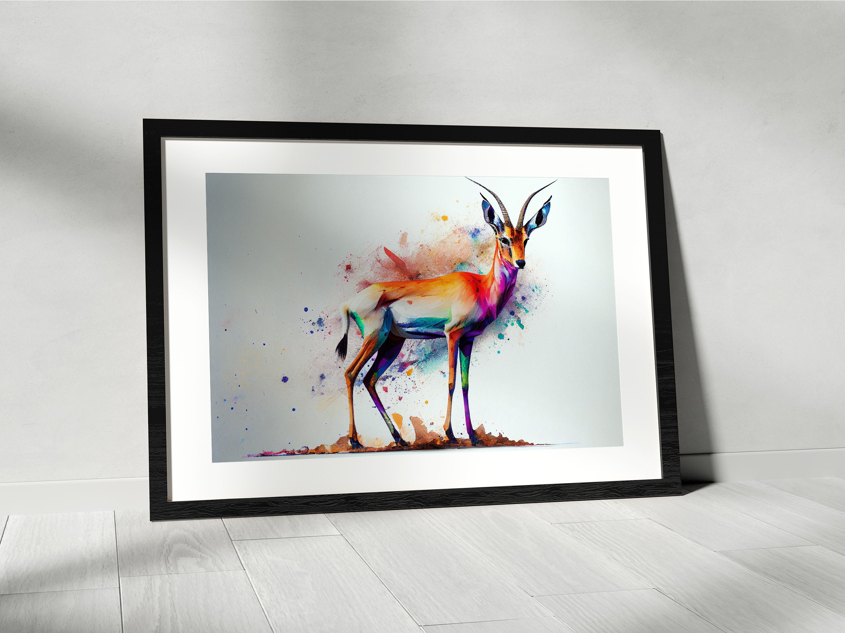 Colorful Springbok Watercolor Print Digital Download Art - Etsy