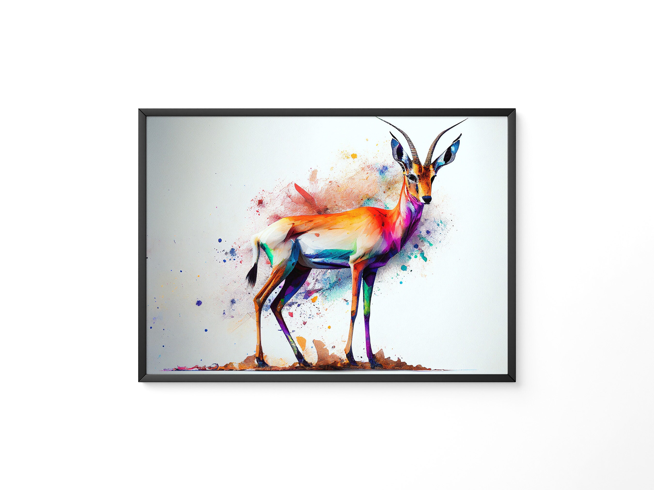 Colorful Springbok Watercolor Print Digital Download Art - Etsy