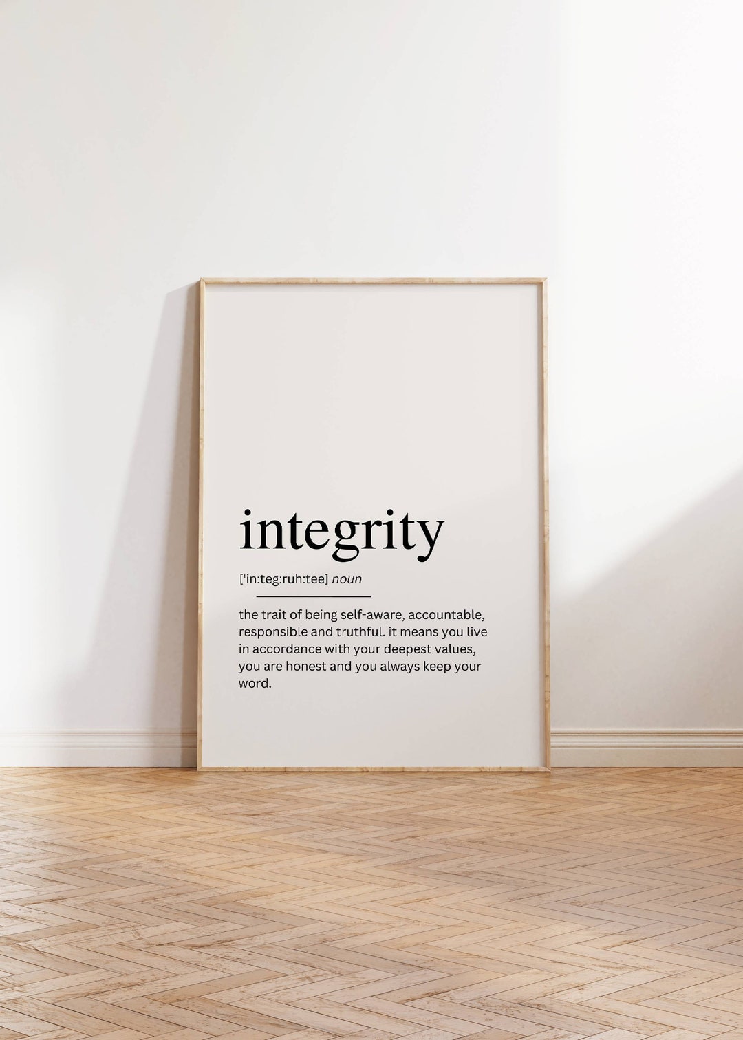 Integrity Definition Print | Office Wall Art | Office Decor ...