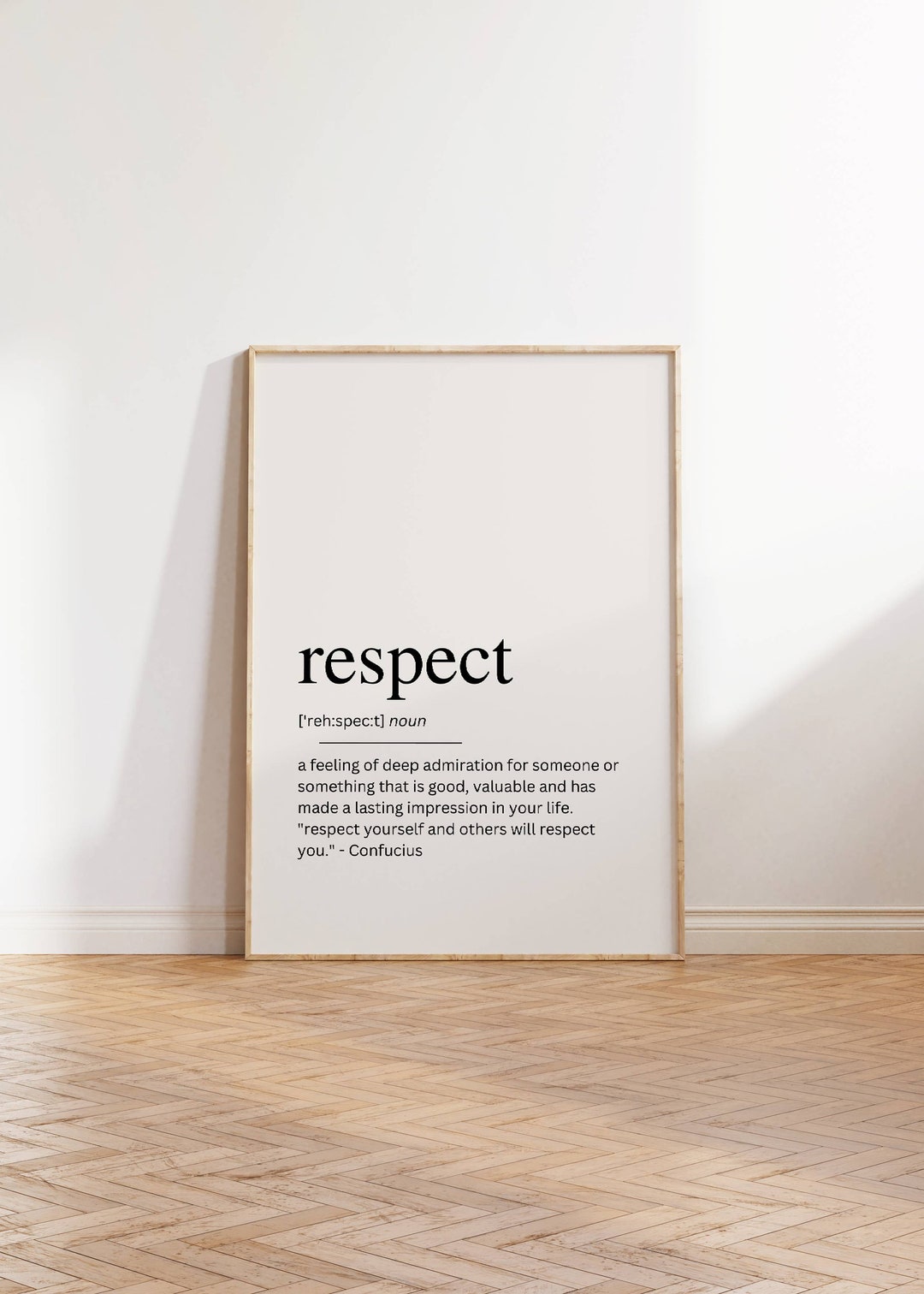 Respect Definition Print | Office Wall Art | Office Decor ...