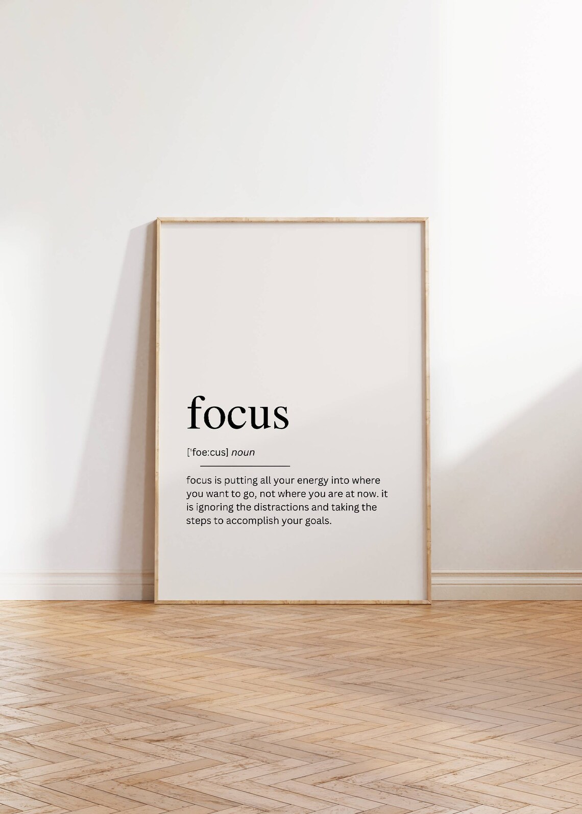 Focus Definition Print | Office Wall Art | Office Decor | Motivational ...