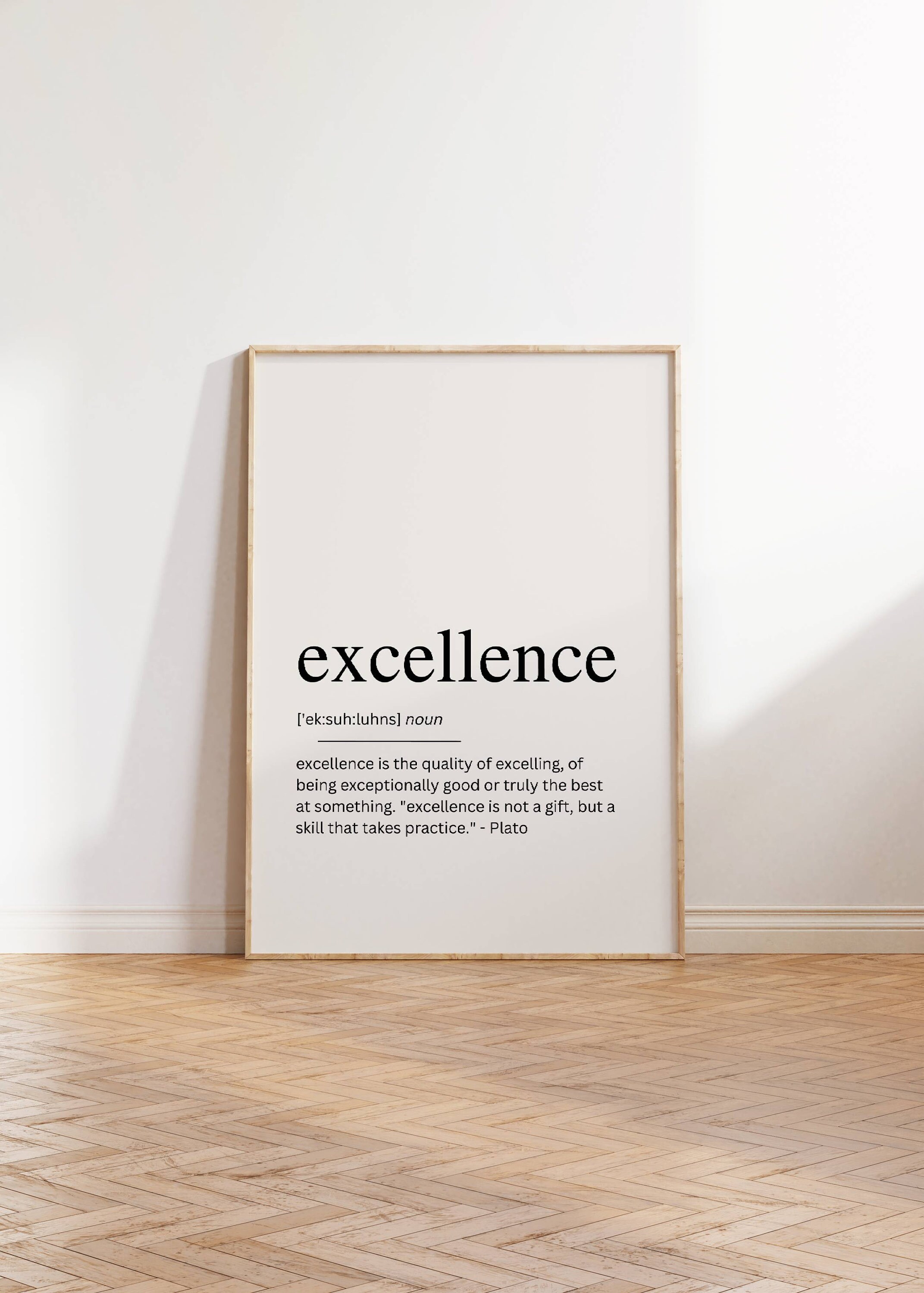 Excellence Definition Print | Office Wall Art | Office Decor ...