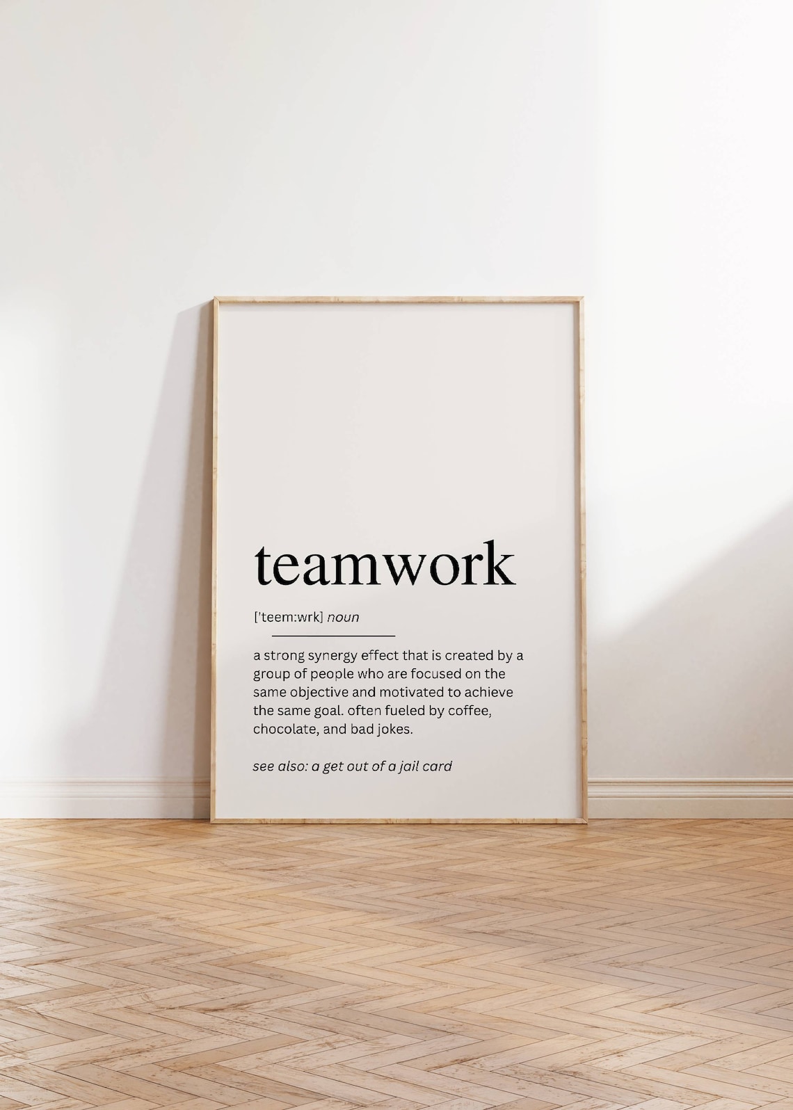 Teamwork Definition Print Office Wall Art Office Decor - Etsy