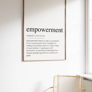 Empowerment Definition Print | Office Wall Art | Office Decor ...