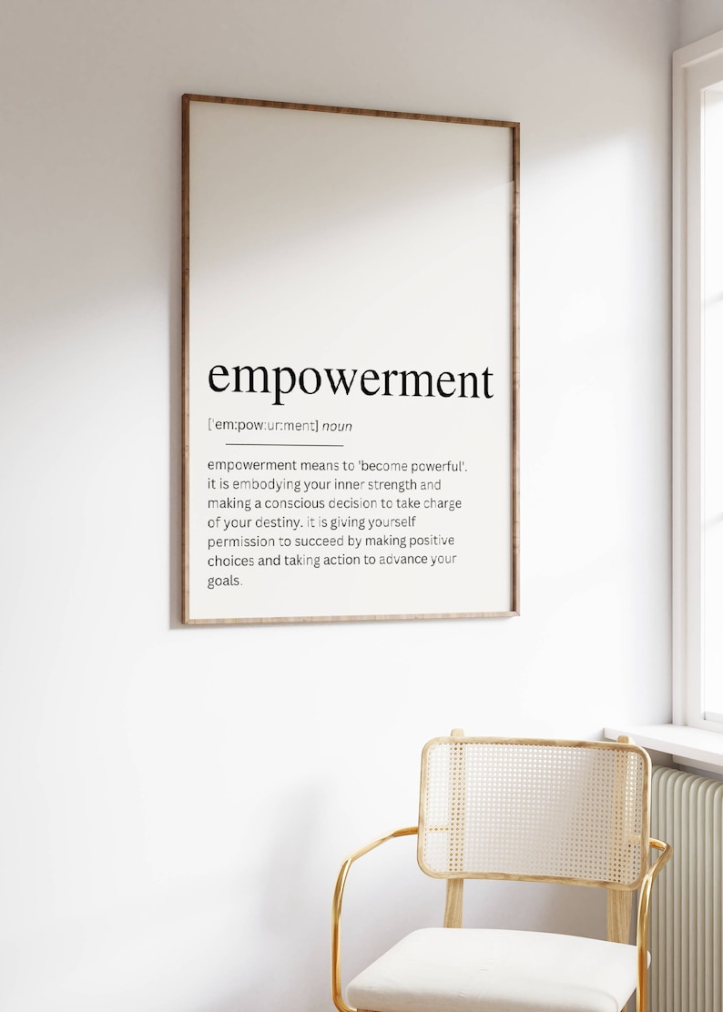 Empowerment Definition Print | Office Wall Art | Office Decor ...