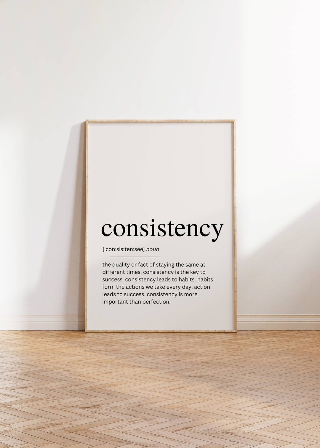 Consistency Definition Print | Office Wall Art | Office Decor ...