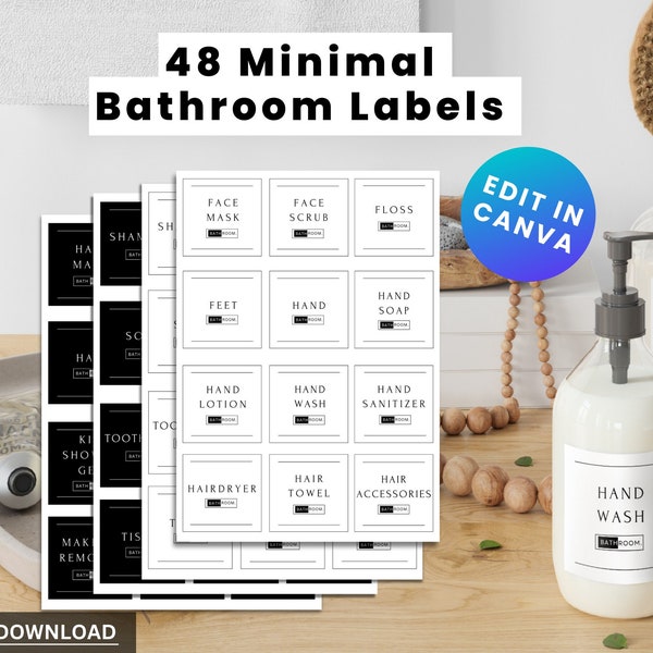 Bathroom Labels - Etsy