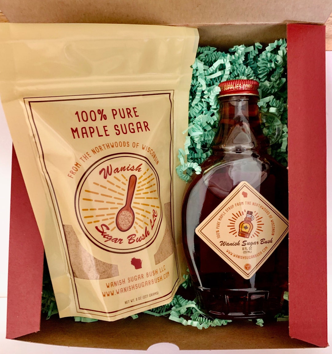 Maple Syrup Gift Favor, Made in Wisconsin, Wedding Shower Favors for ...