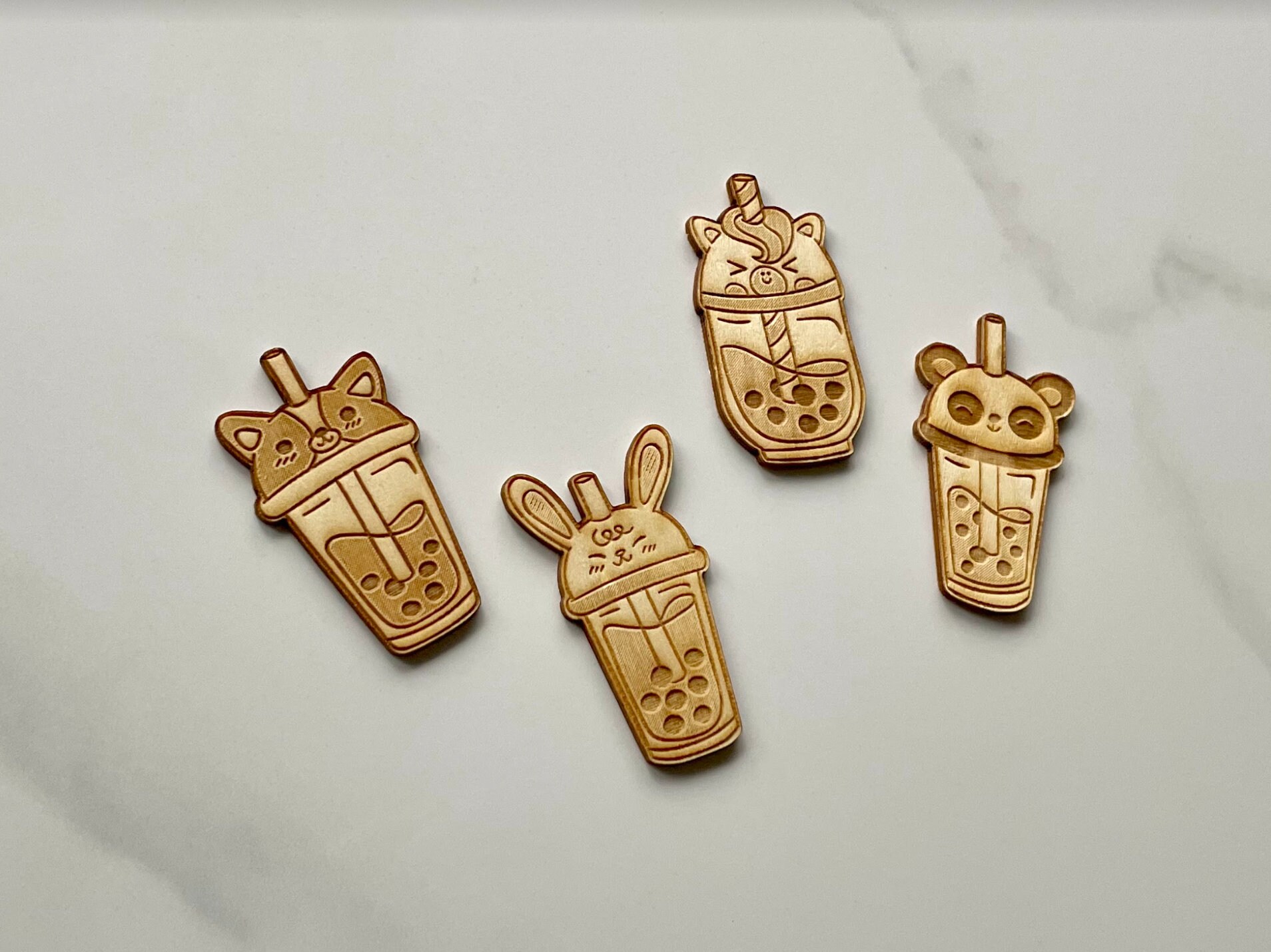 Kawaii Bubble Tea Magnets Set | Cute Handmade Boba Fridge Decor | Corgi ...