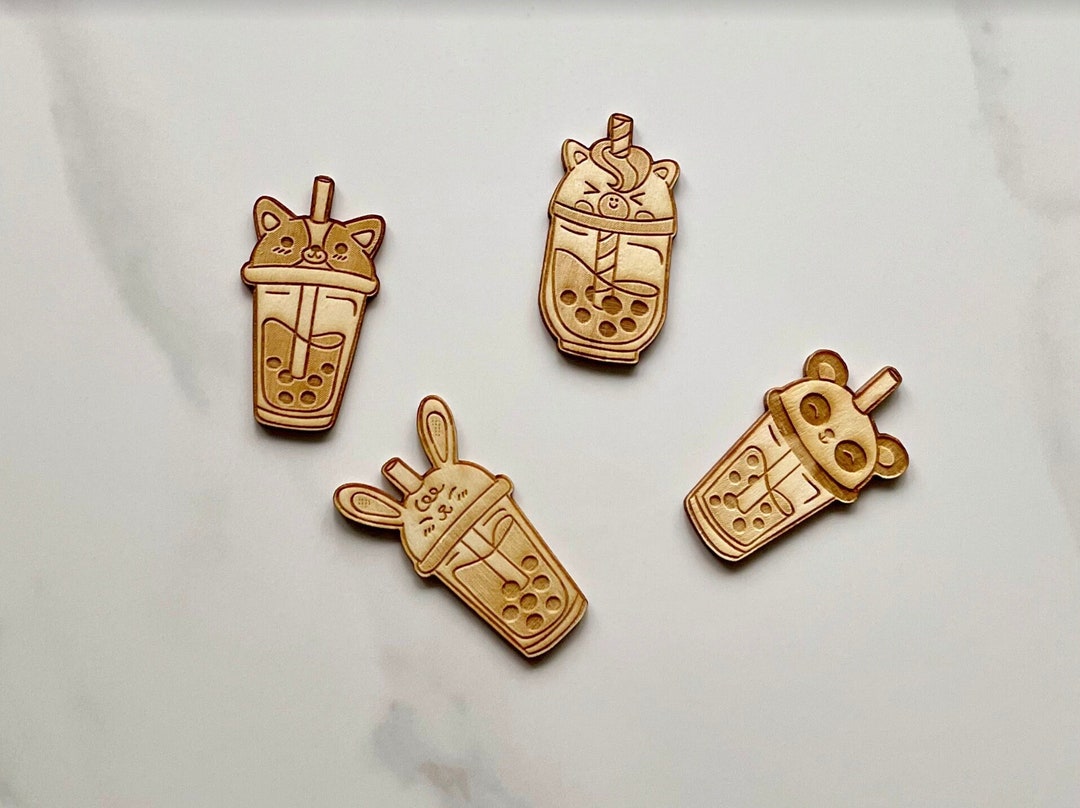 Kawaii Bubble Tea Magnets Set | Cute Handmade Boba Fridge Decor | Corgi ...