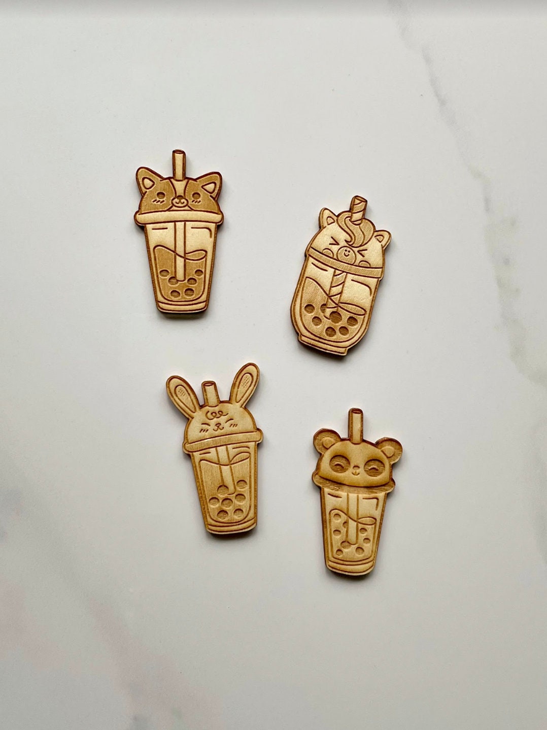 Kawaii Bubble Tea Magnets Set | Cute Handmade Boba Fridge Decor | Corgi ...
