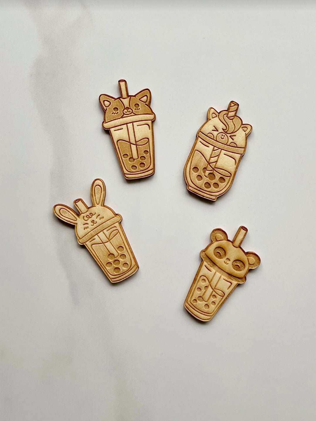 Kawaii Bubble Tea Magnets Set | Cute Handmade Boba Fridge Decor | Corgi ...
