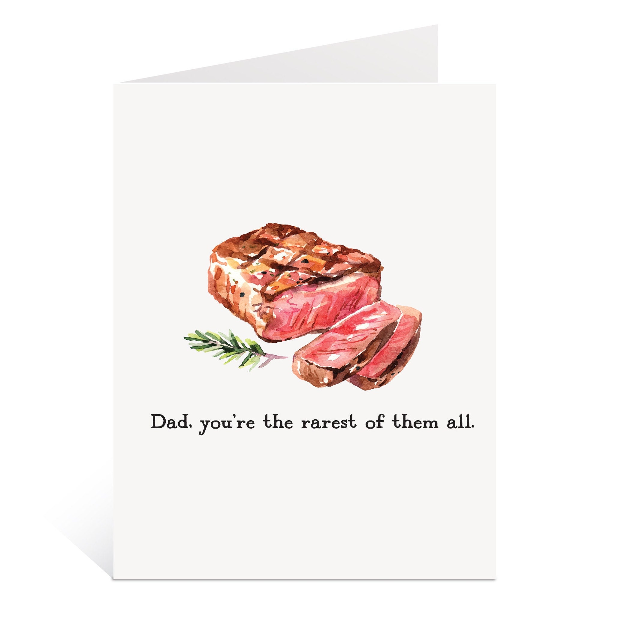 Dad You're the Rarest of Them All / Father's Day Card / Steak Card ...