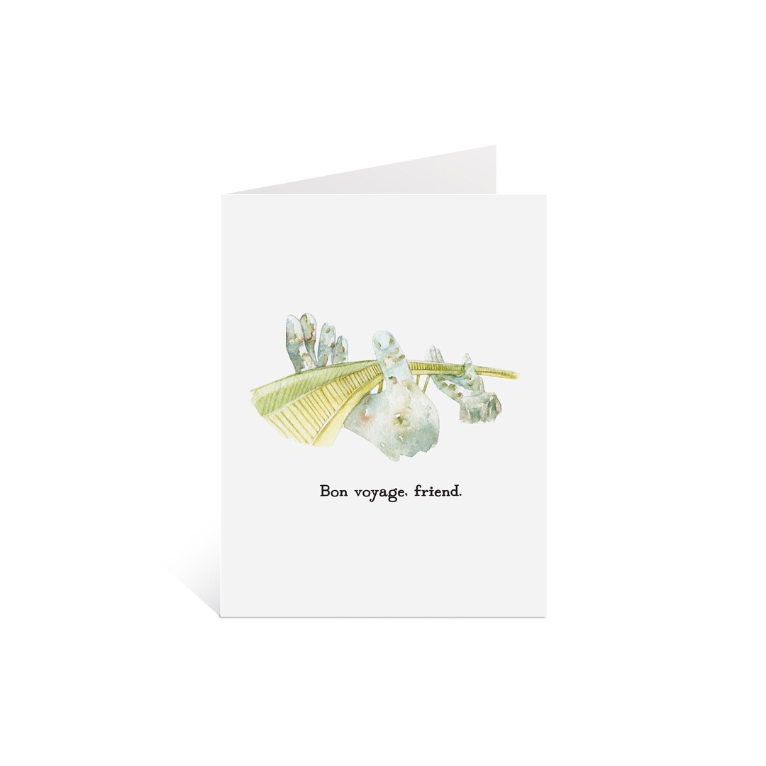 Bon Voyage Card / Golden Hands Bridge Card / Vietnamese Pun Greeting ...