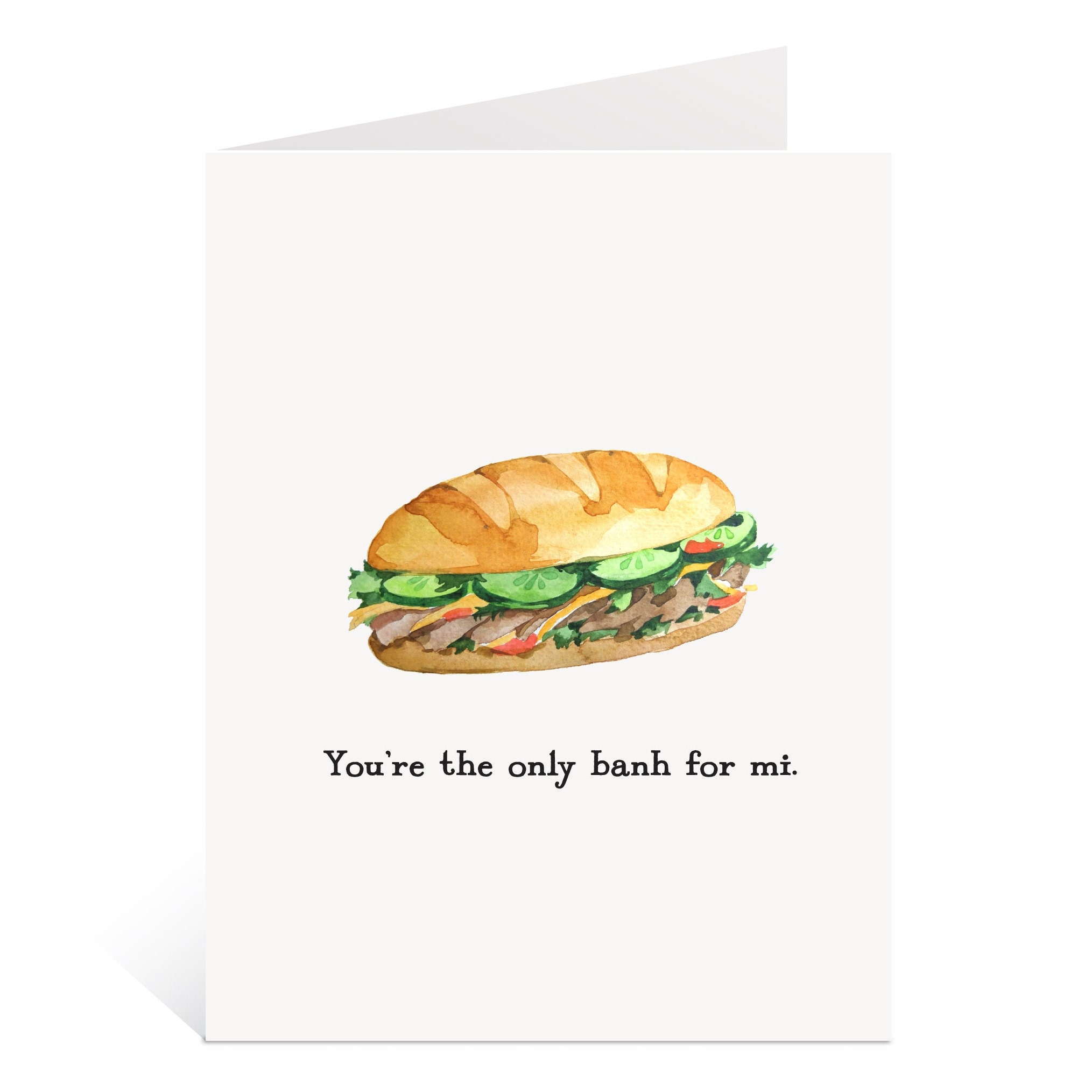Banh Mi Greeting Card / Vietnamese Pun Greeting Card / Funny Vietnamese ...