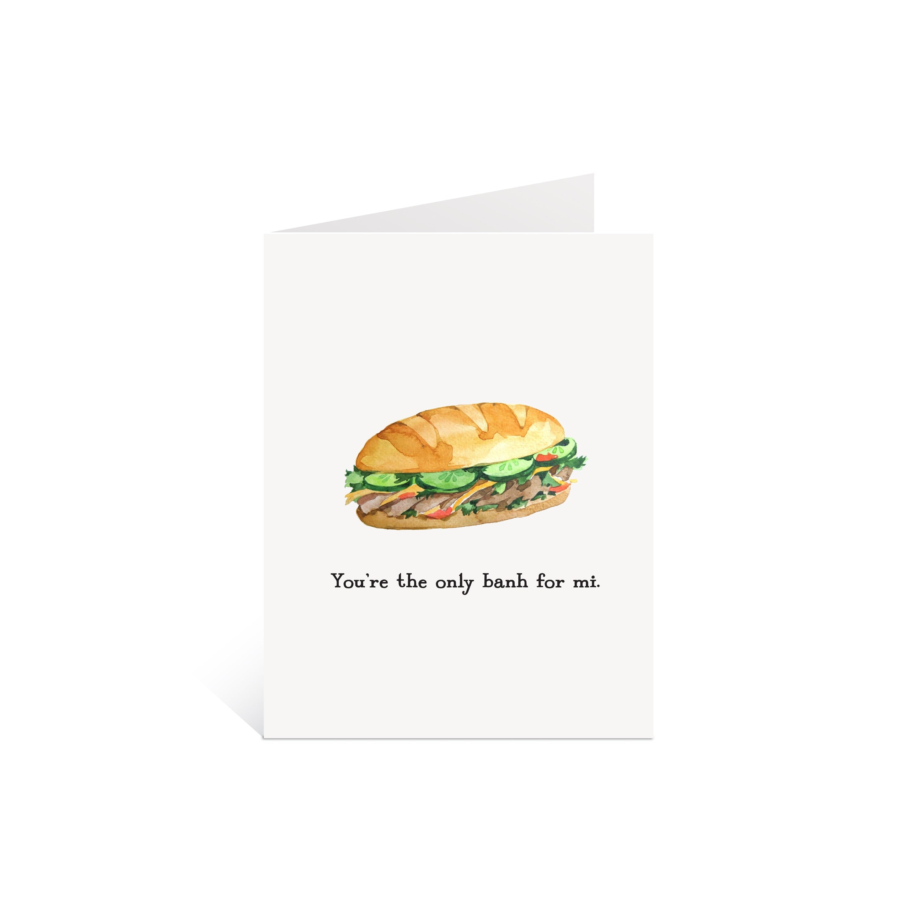 Banh Mi Greeting Card / Vietnamese Pun Greeting Card / Funny Vietnamese ...