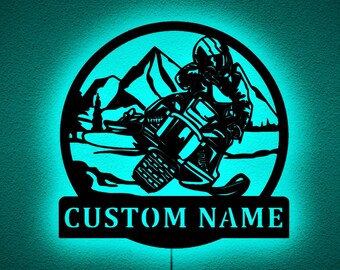 Lighted Snowmobile Sign - Etsy