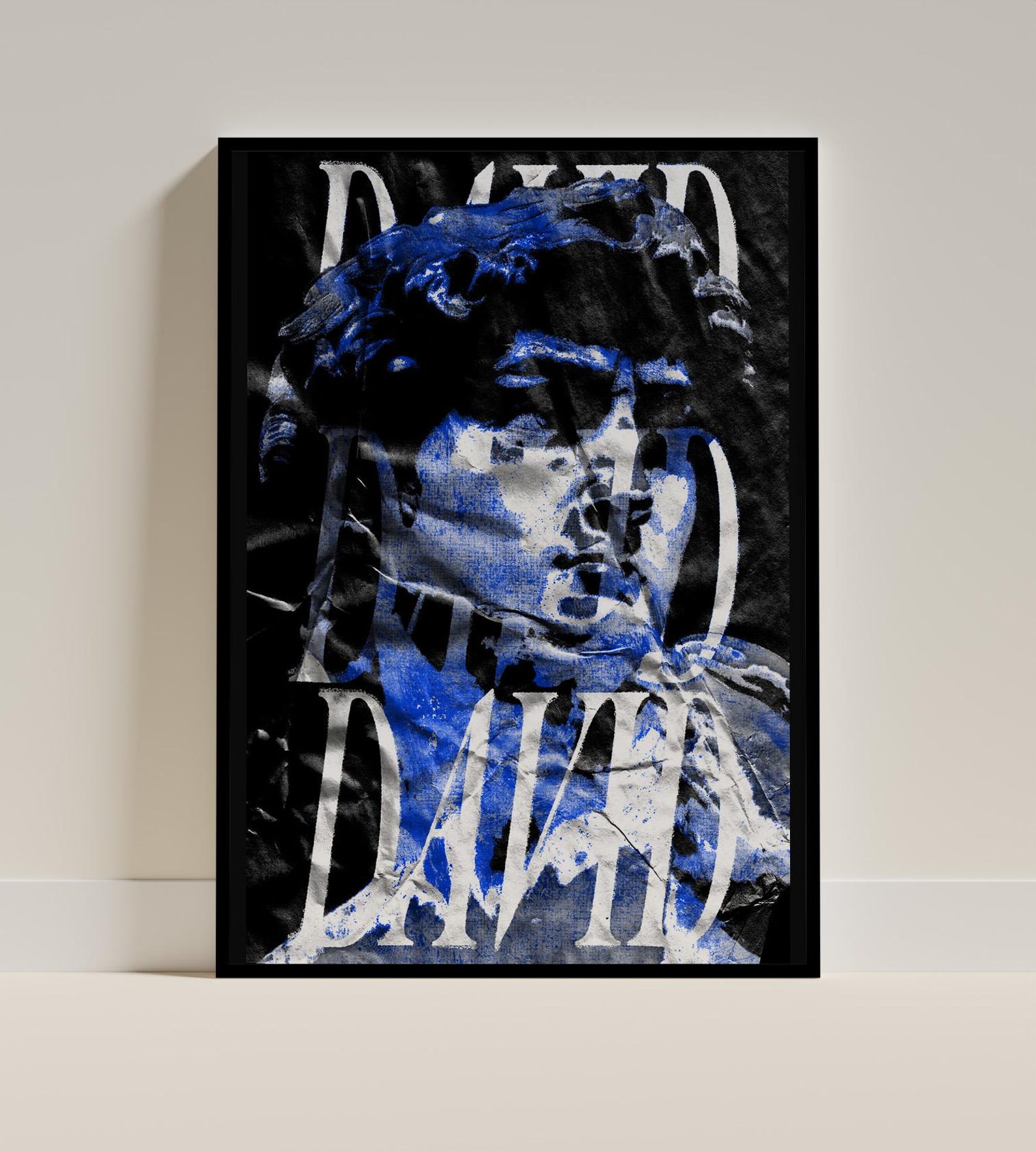 Michelangelo's David Modern Poster | Grunge Poster | David Poster ...