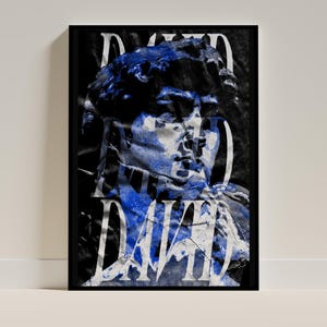 Michelangelo's David Modern Poster | Grunge Poster | David Poster ...