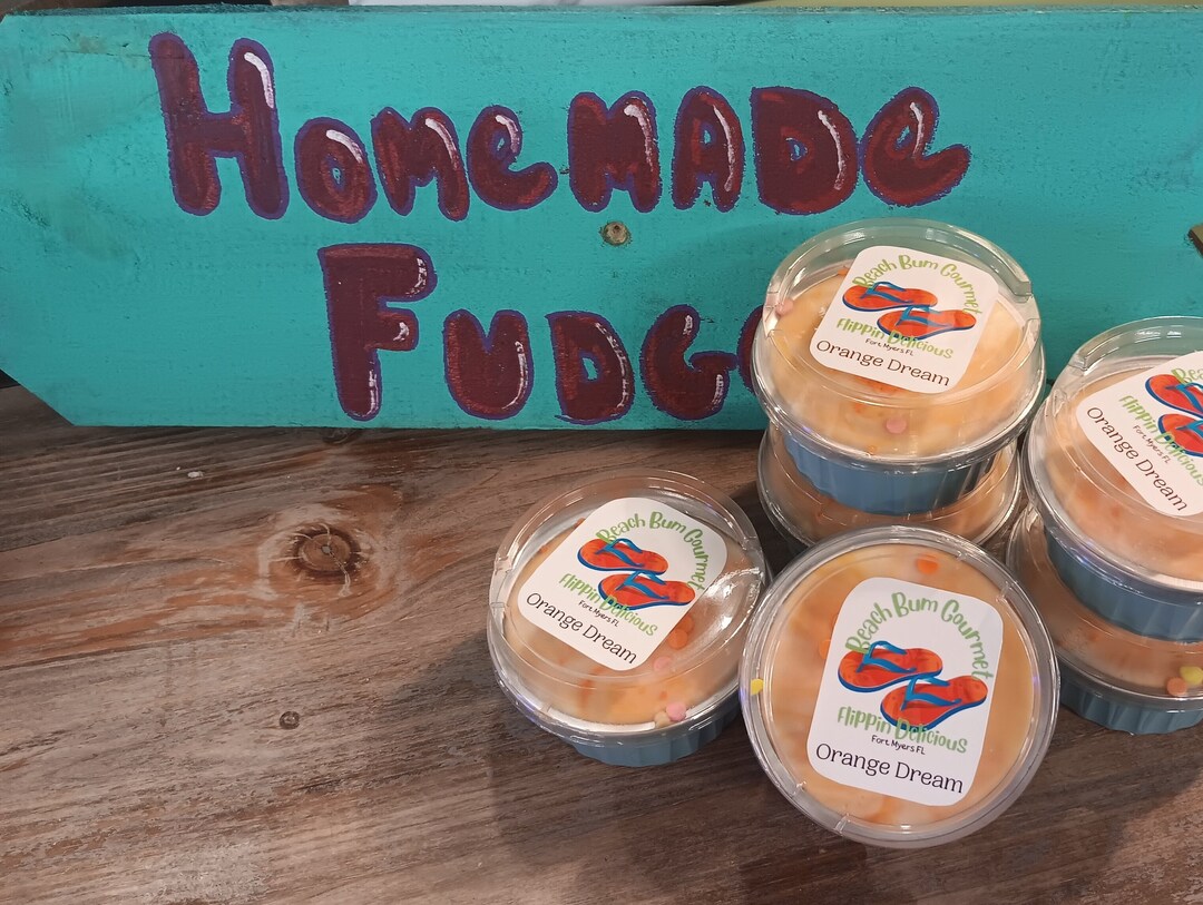 Orange Fudge Creamsicle for Baby Shower Favor Fudge Wedding Favor ...