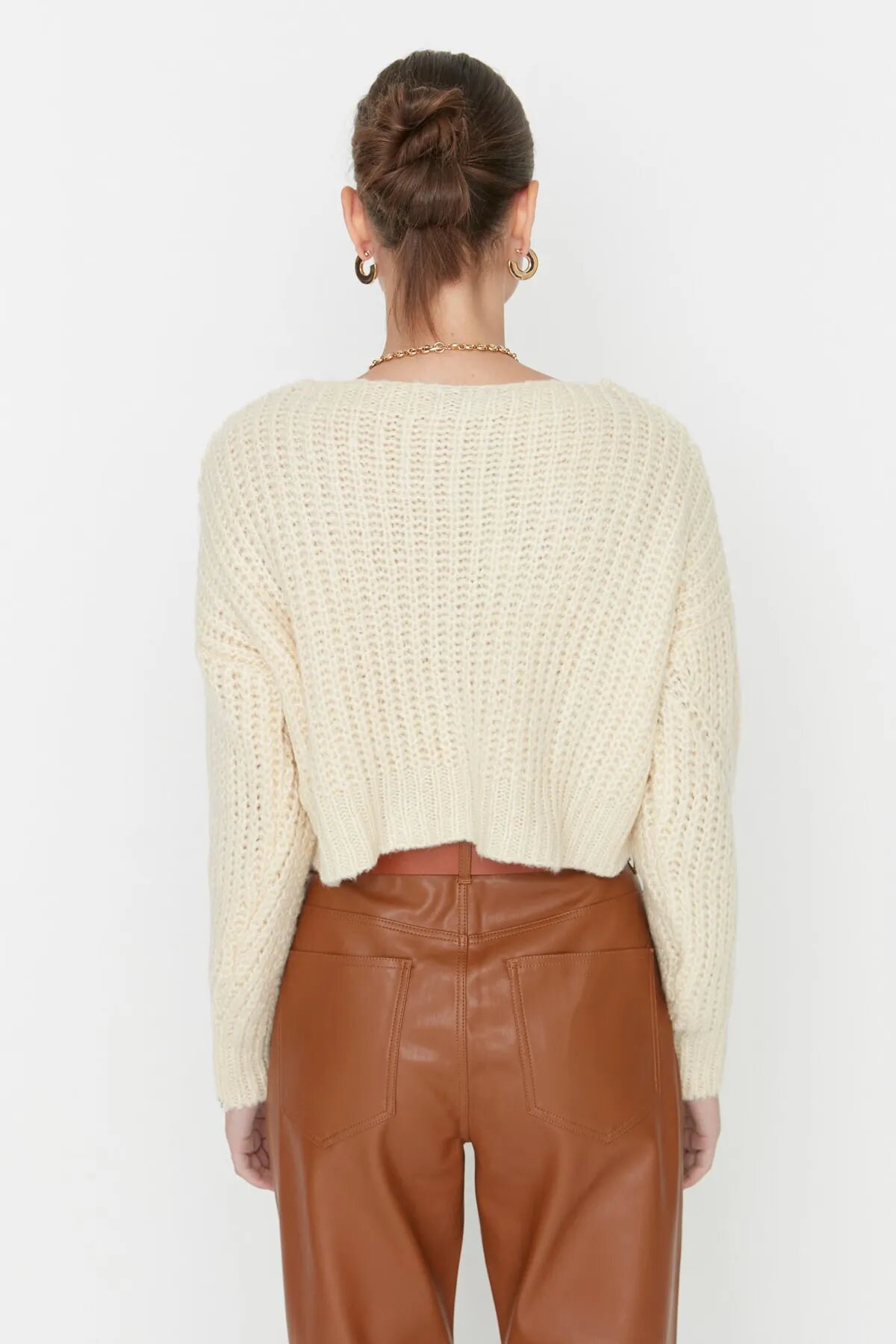 Cozy and Chic With Beige Crop Button-up Long Sleeve Cardigan - Etsy