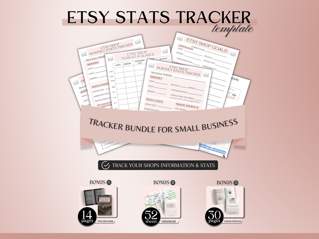Etsy Shop Stats Tracker Template Printable Planner Etsy Seller ...