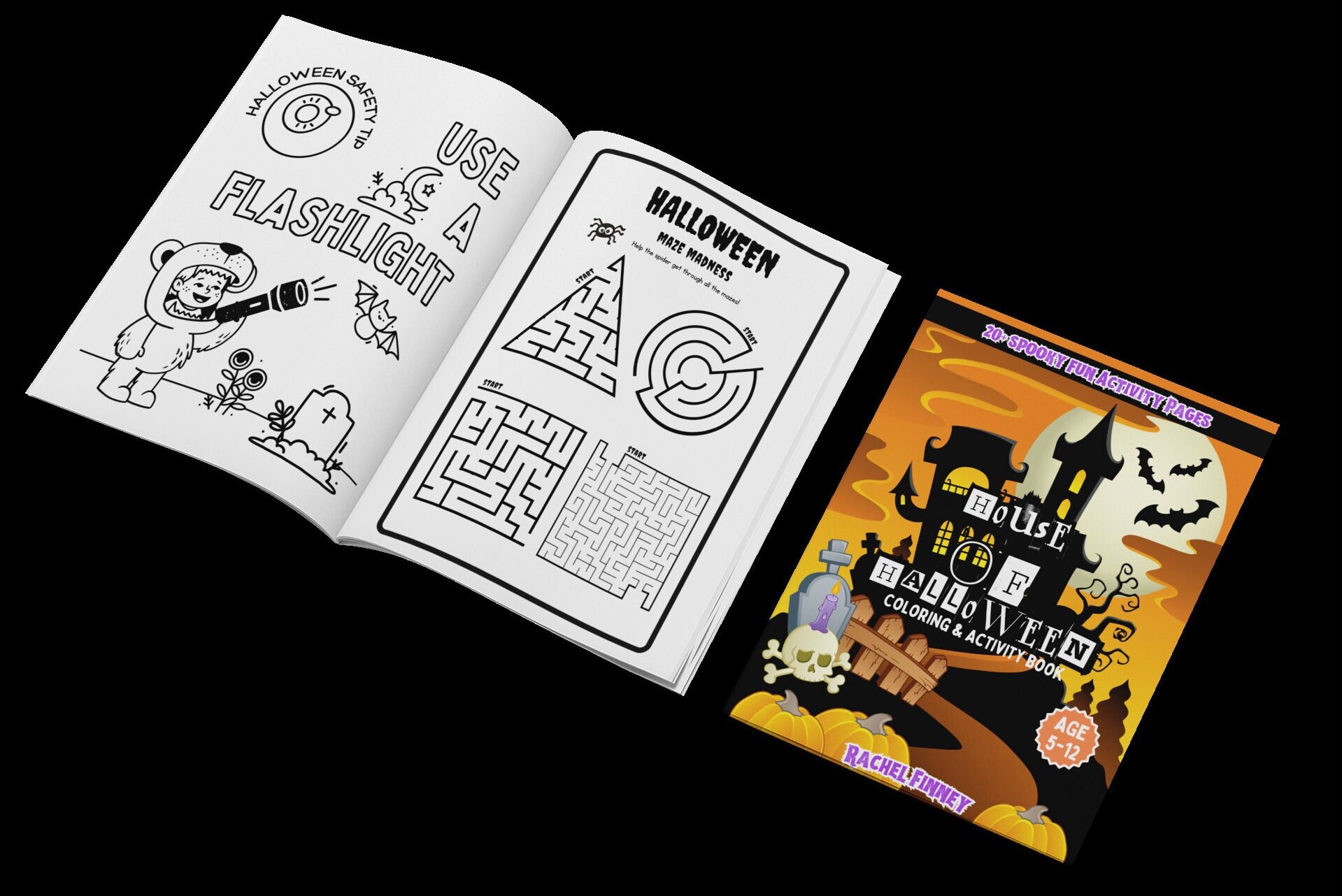 House of Halloween: Coloring and Activity Book - Etsy