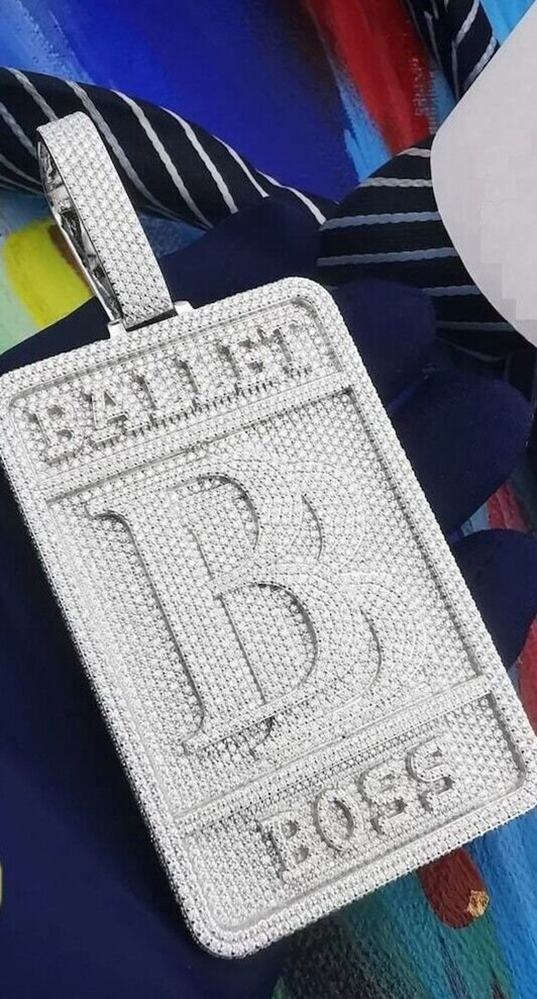 Custom Moissanite Pendant, Hip Hop Pendant ,icedout Pendant,925 Silver ...