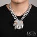 Custom Silver Cartoon Avatar Pendant, Moissanite Icedout Jewelry - Etsy