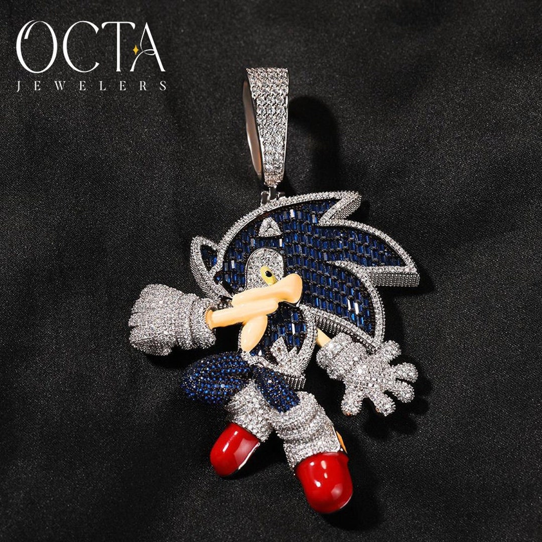 Custom Cartoon Pendant, VVS1 Moissanite, Silver or Gold, Iced Out - Etsy
