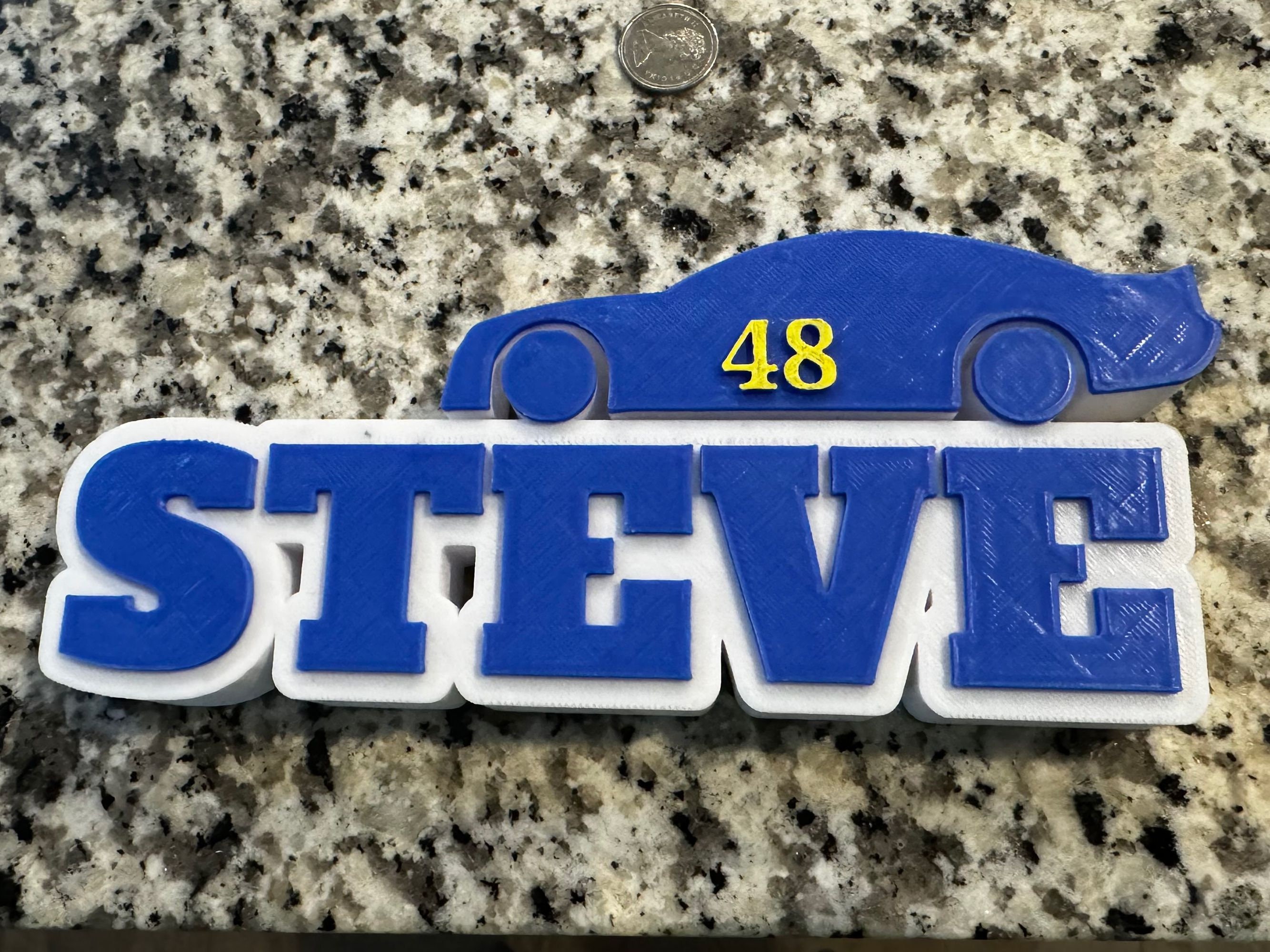 Custom Desk Name Plate, 3d Printed, Multi Color, Gifted Custom Name ...