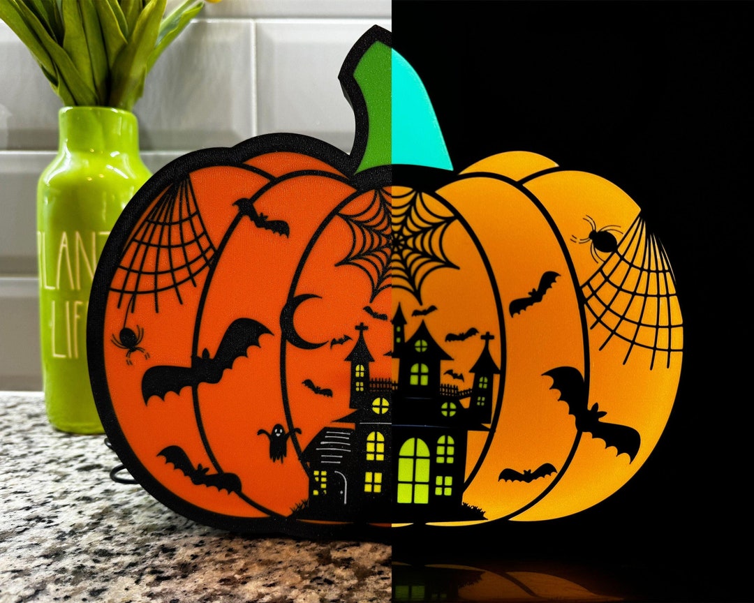 Halloween Decor Pumpkin Lightbox, Halloween Gifted, Halloween Decoring ...