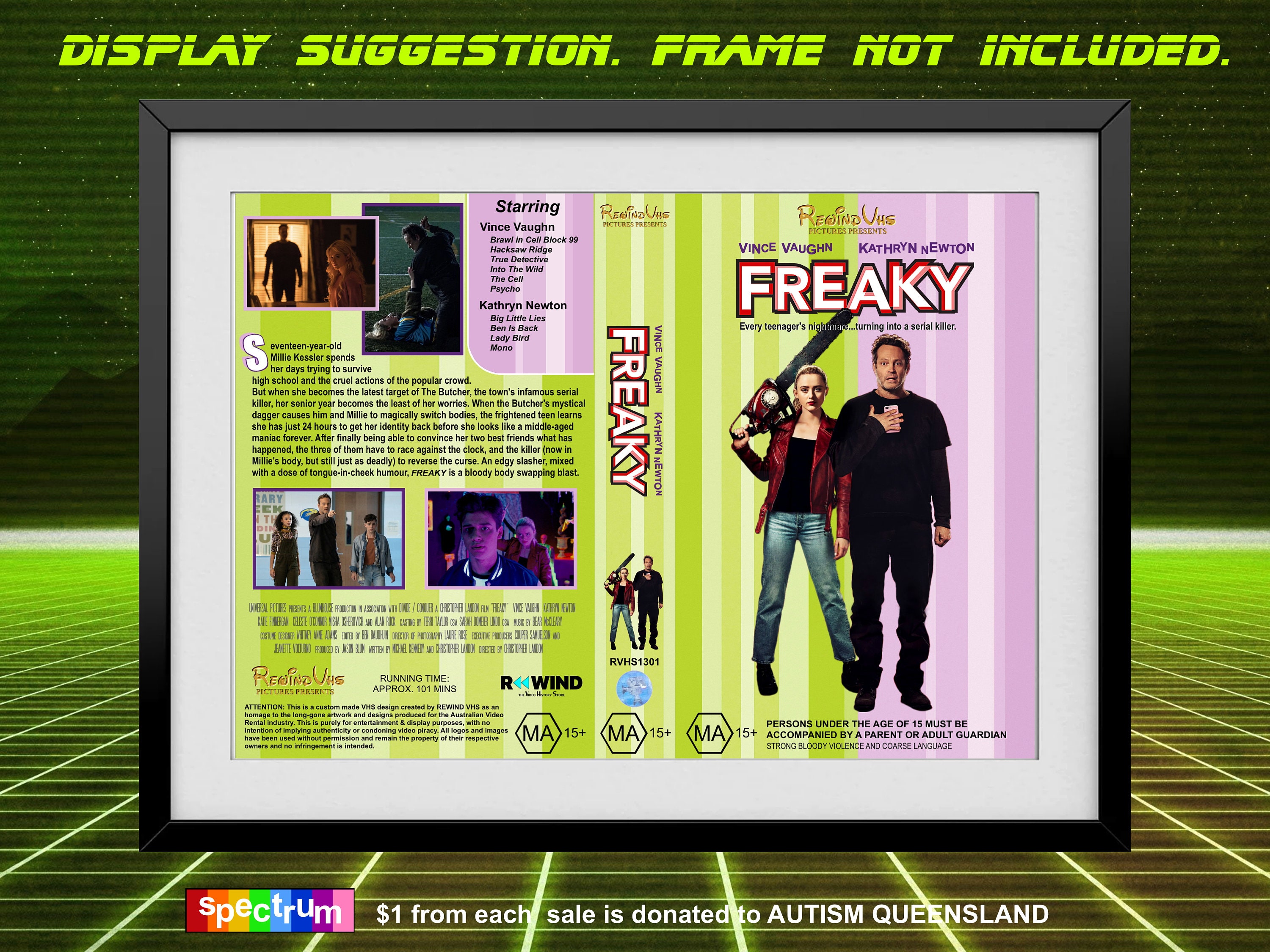 Freaky VHS 2020 Custom VHS rental Size Video Cover No - Etsy