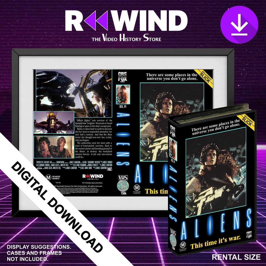 Aliens 1986 Digital Download VHS Replacement Insert - Etsy Australia