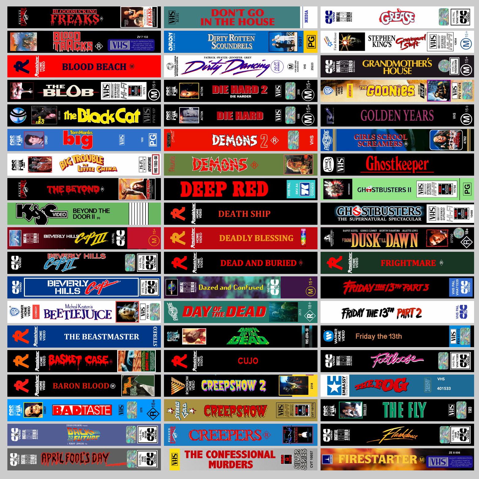 Retro VHS Spine Bookmarks: 80s-90s Movie Lover Gift (laminated) - Etsy