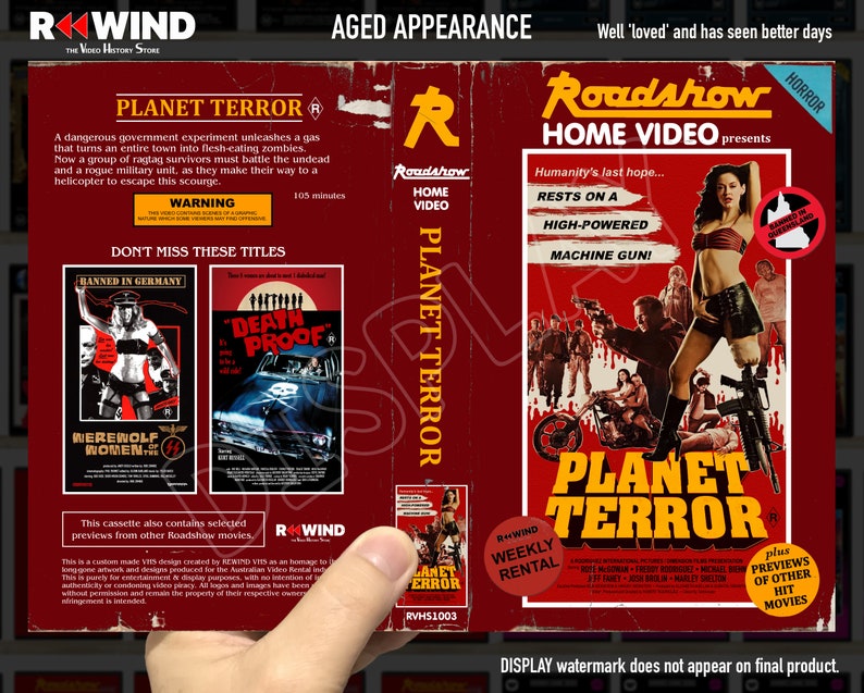 Planet Terror VHS 2007 Custom VHS 80s Style Australian - Etsy