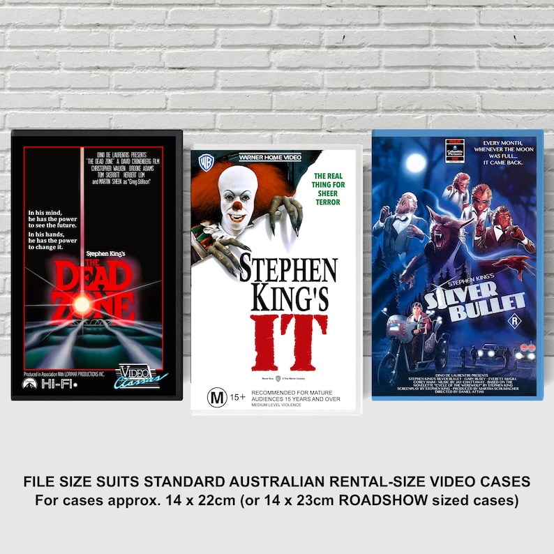 Retro Stephen King VHS Cover Art: the Dead Zone, It, Silver Bullet ...