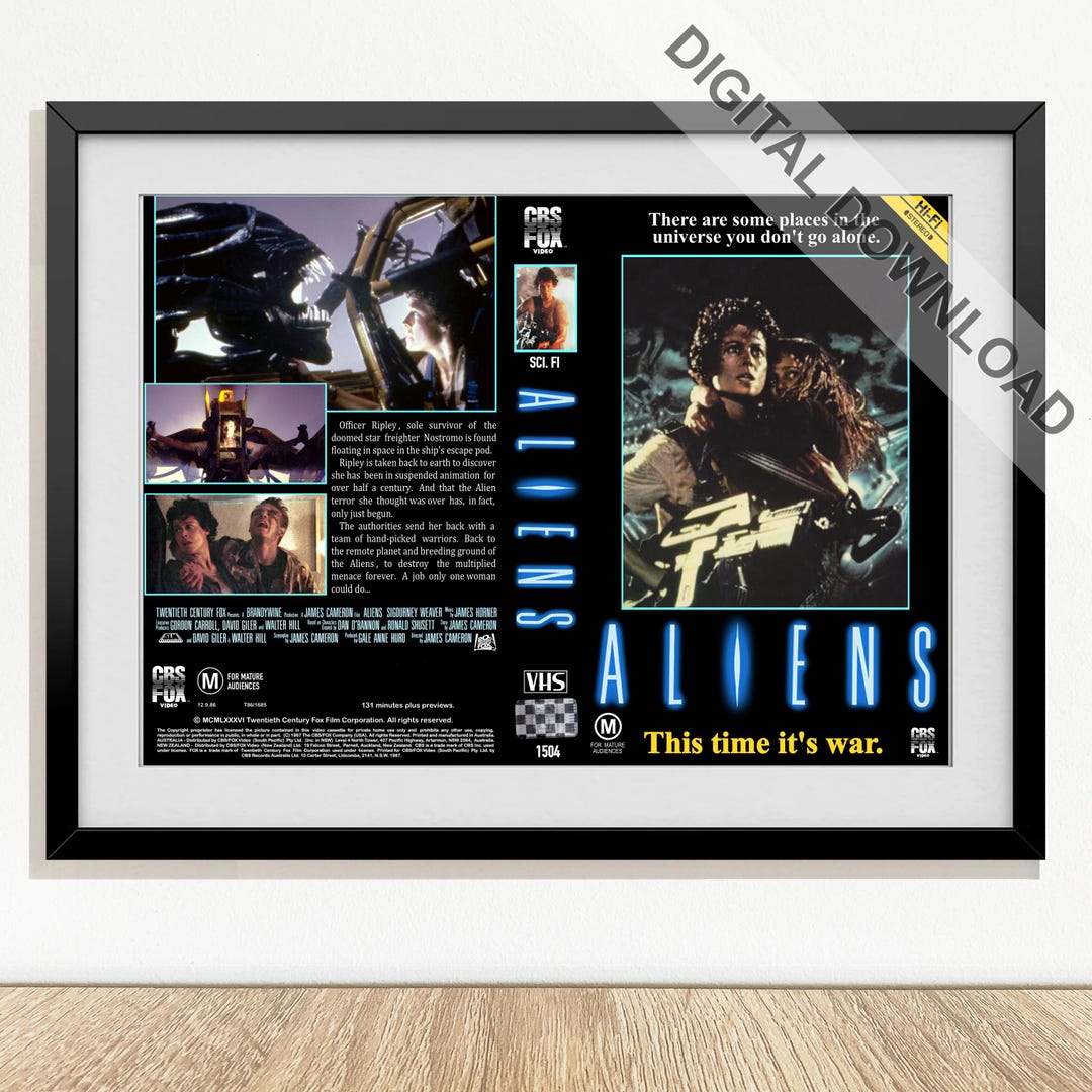 Aliens (1986) - Digital Download VHS Replacement Slick/insert - Etsy