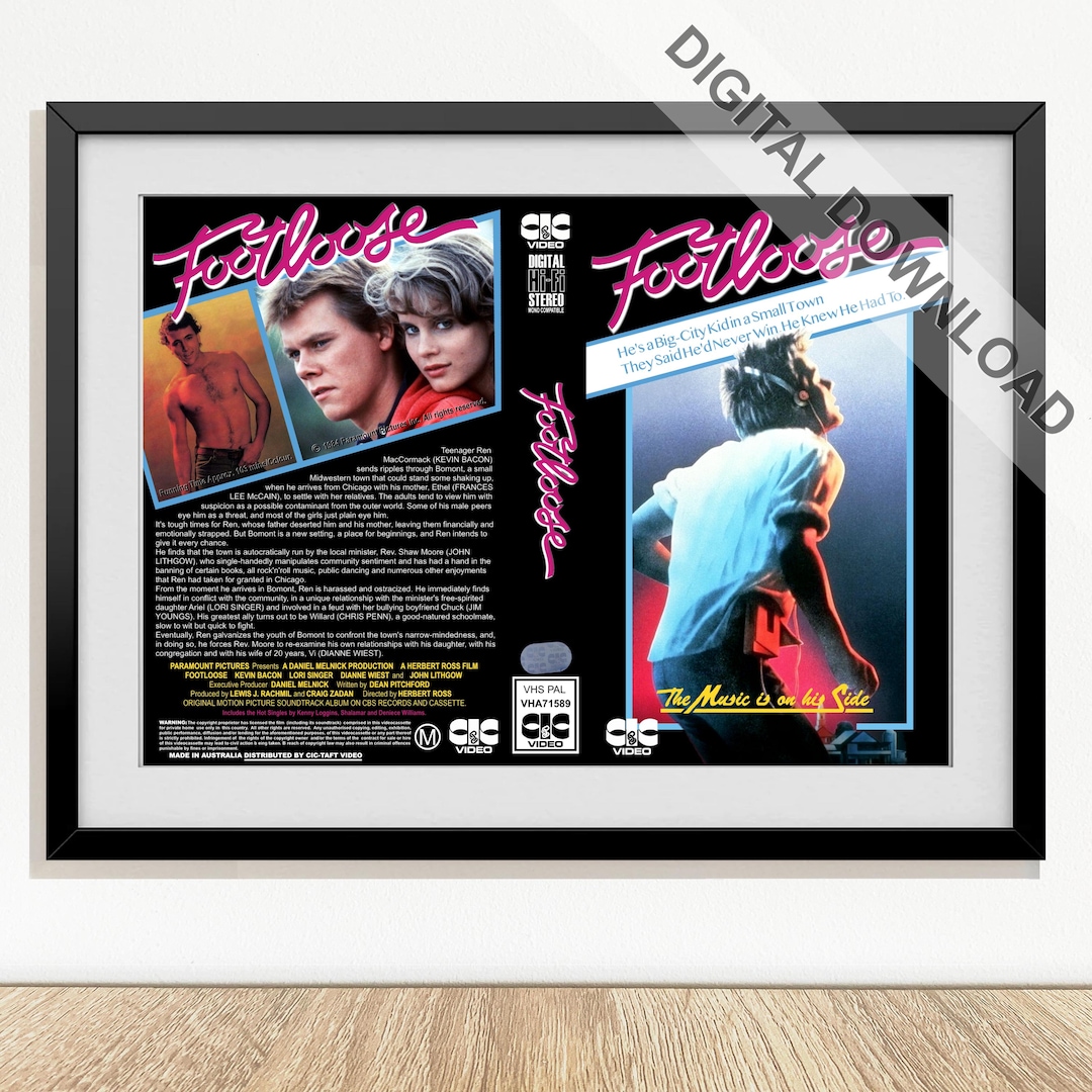 Footloose 1984 Digital Download VHS Replacement Slick/insert - Etsy