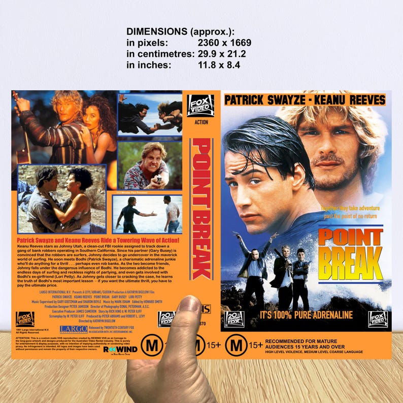 Point Break (1991) - Digital Download VHS Replacement Slick/insert - Etsy