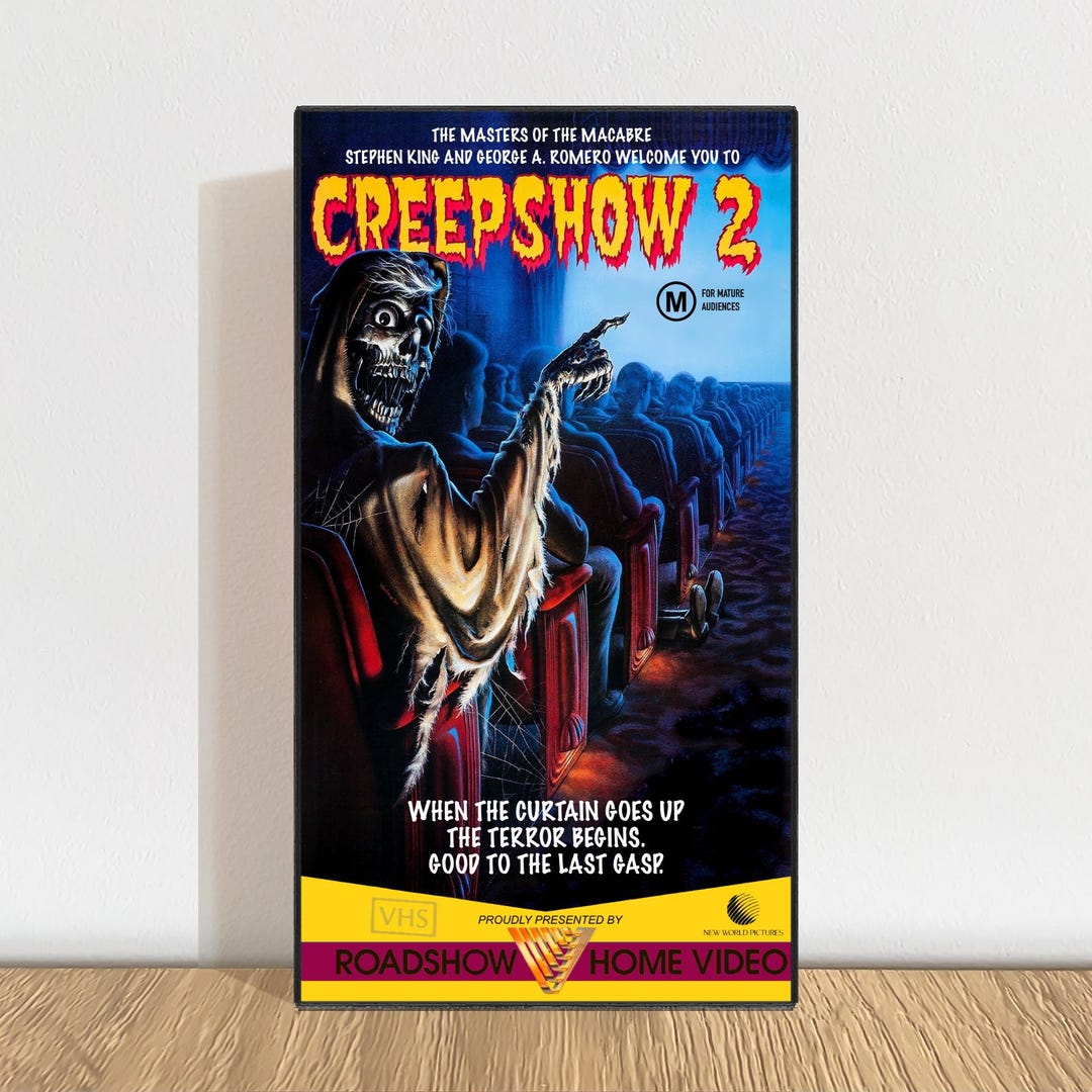 Creepshow 2 1987 VHS X 1 Australian PAL Custom-made Cardboard Slipcase ...