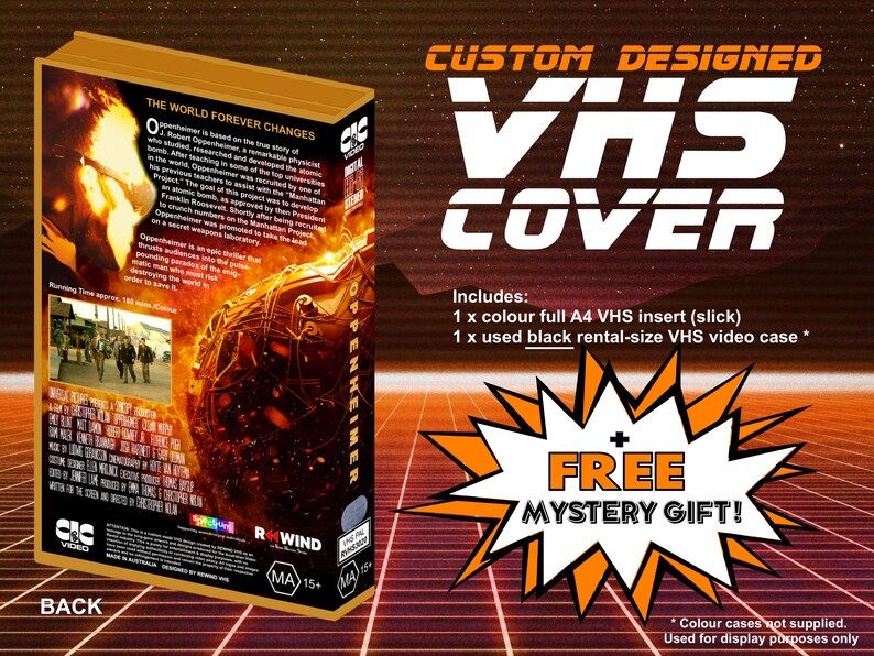 Oppenheimer VHS 2023 Custom VHS rental Size Video - Etsy