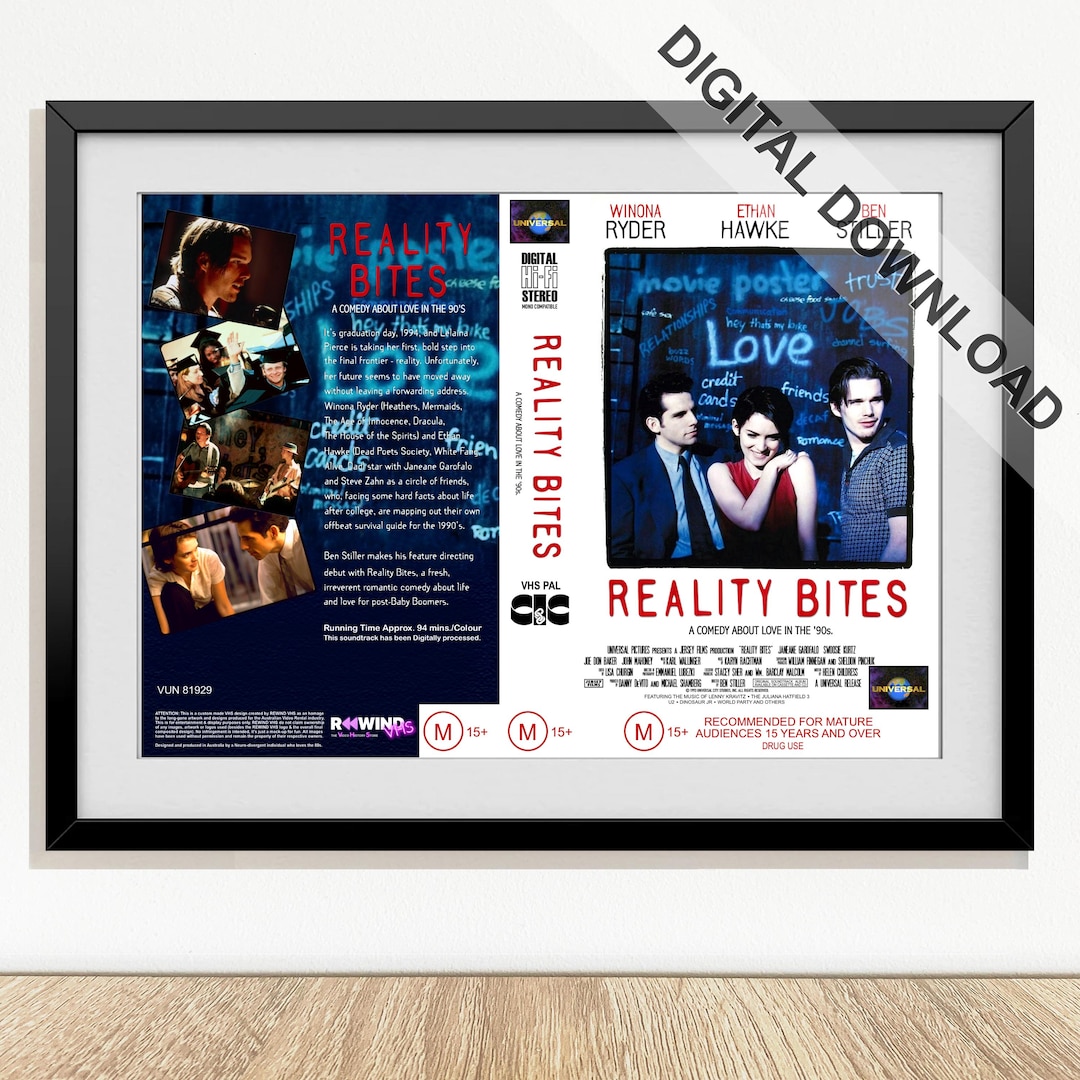 Reality Bites (1994) - Digital Download VHS Replacement Insert - Etsy