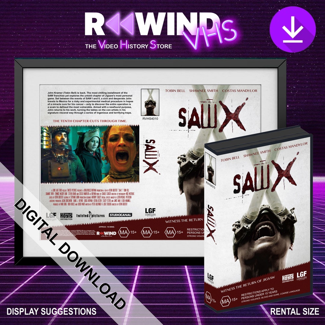 Saw X 2023 Digital Download VHS Custom Insert - Etsy