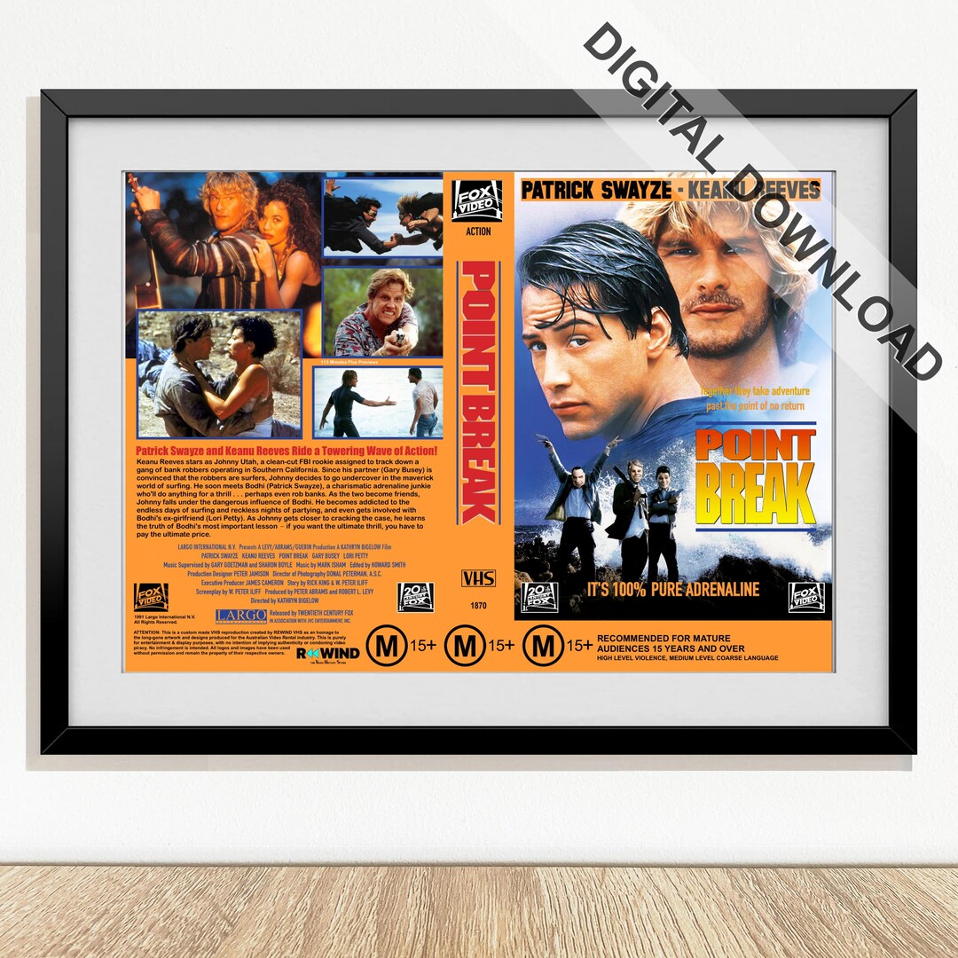 Point Break (1991) - Digital Download VHS Replacement Slick/insert - Etsy