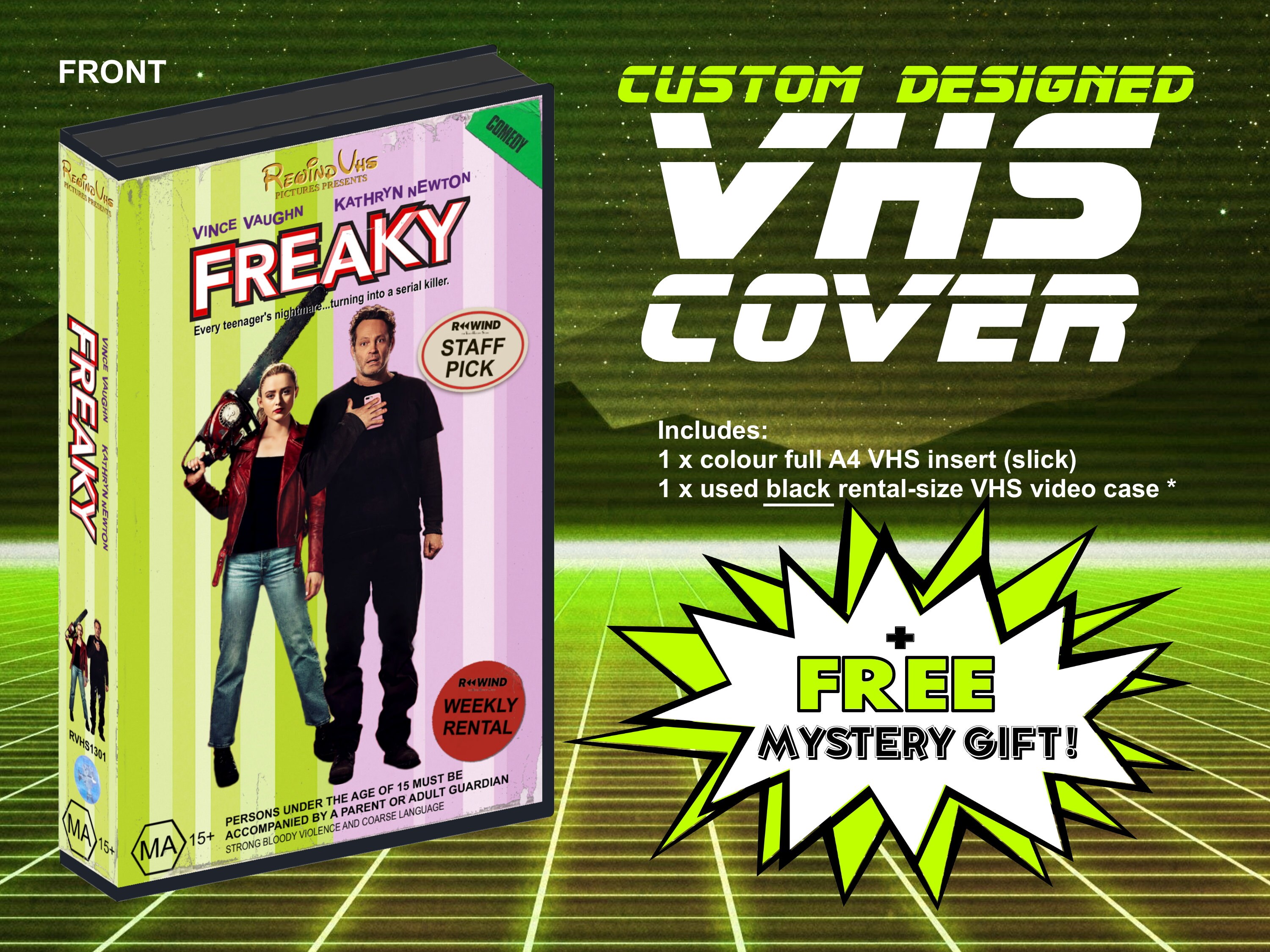 Freaky VHS 2020 Custom VHS rental Size Video Cover No - Etsy